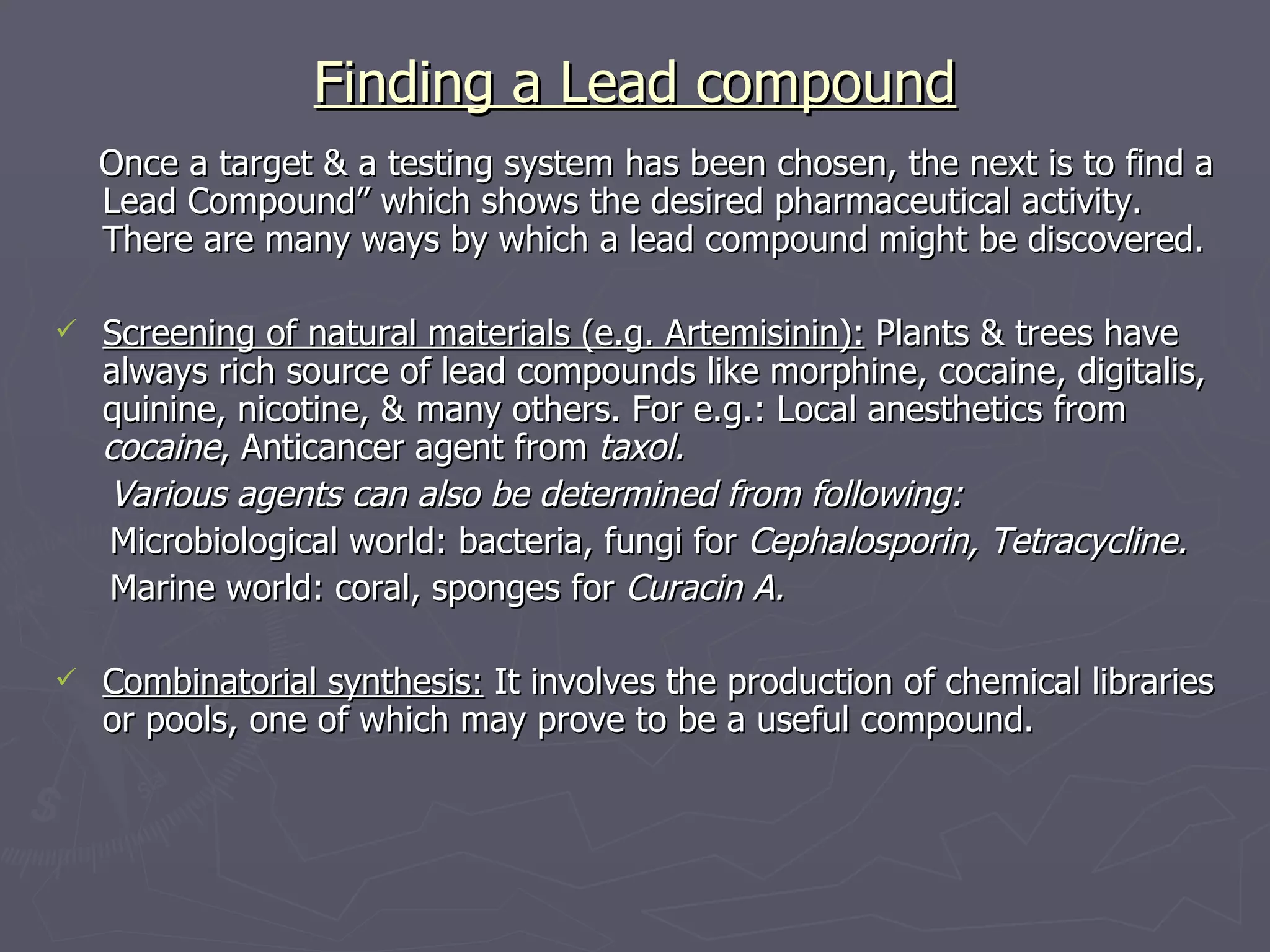 Lead drug discovery | PPT