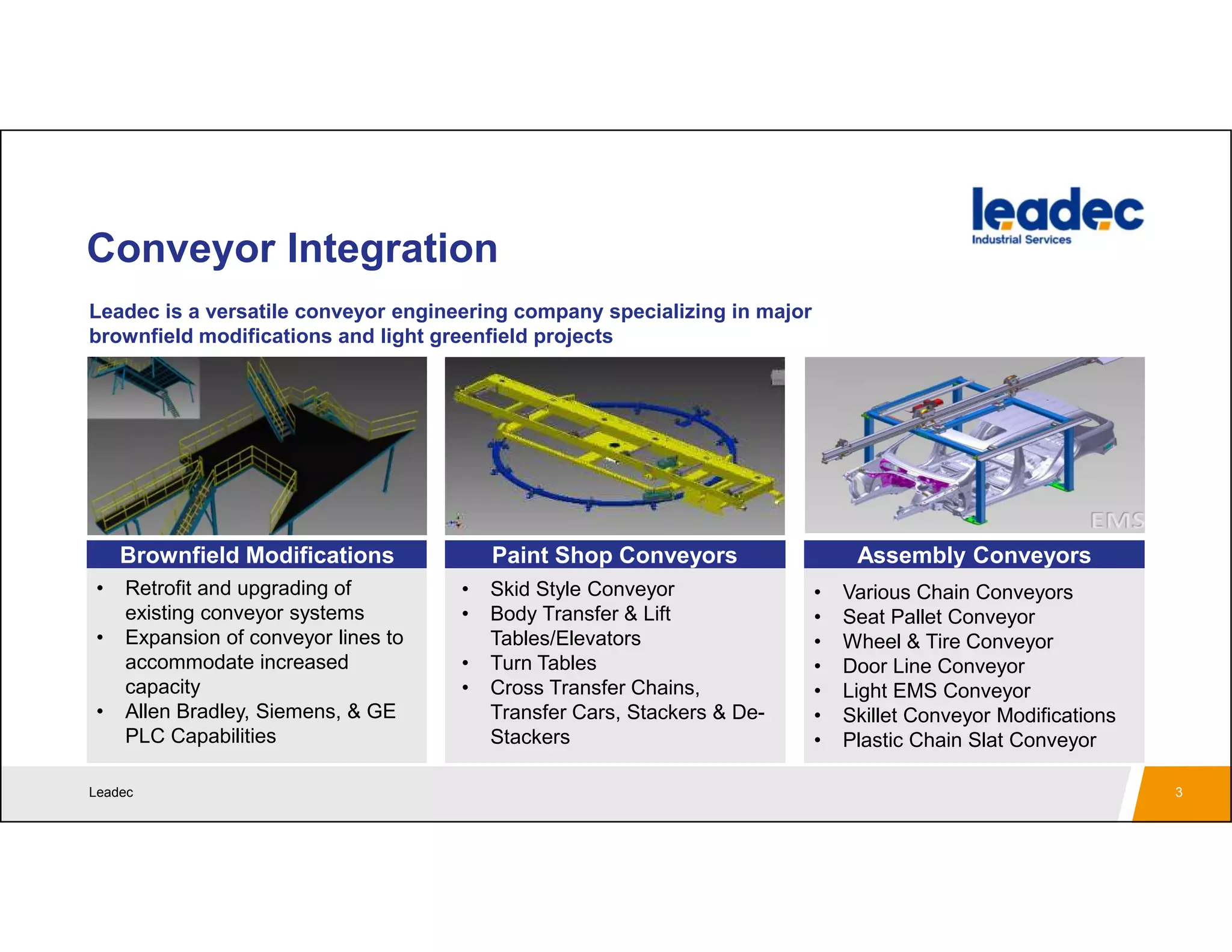 Leadec conveyor integration 2019 | PPT