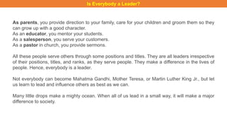 Everyone is a Leader | PPTX