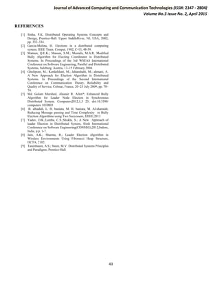 Leader Election Approach: A Comparison and Survey | PDF