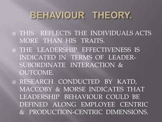 Leaderhip in organisations | PPTX