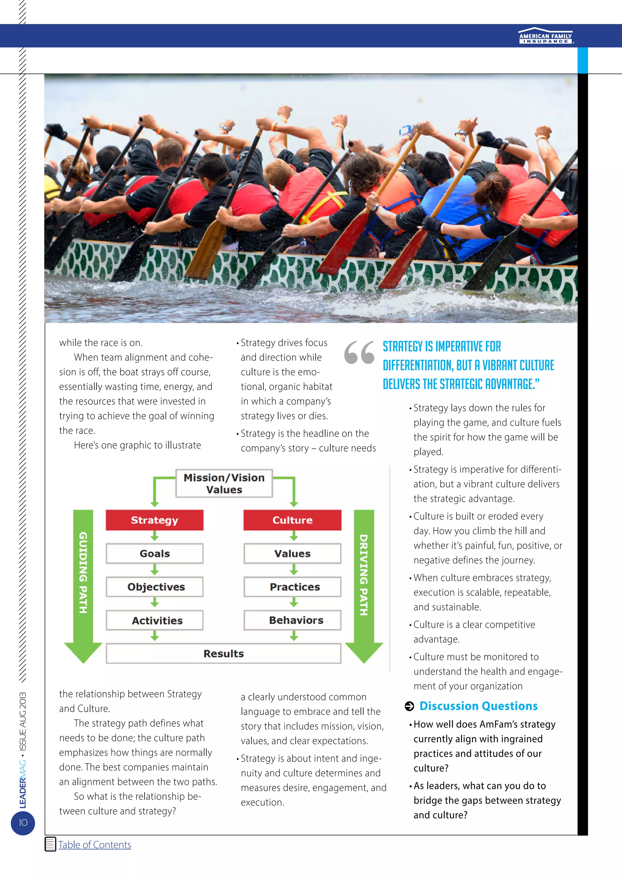 Culture Eats Strategy for Breakfast ....... But wait…can’t the two ...