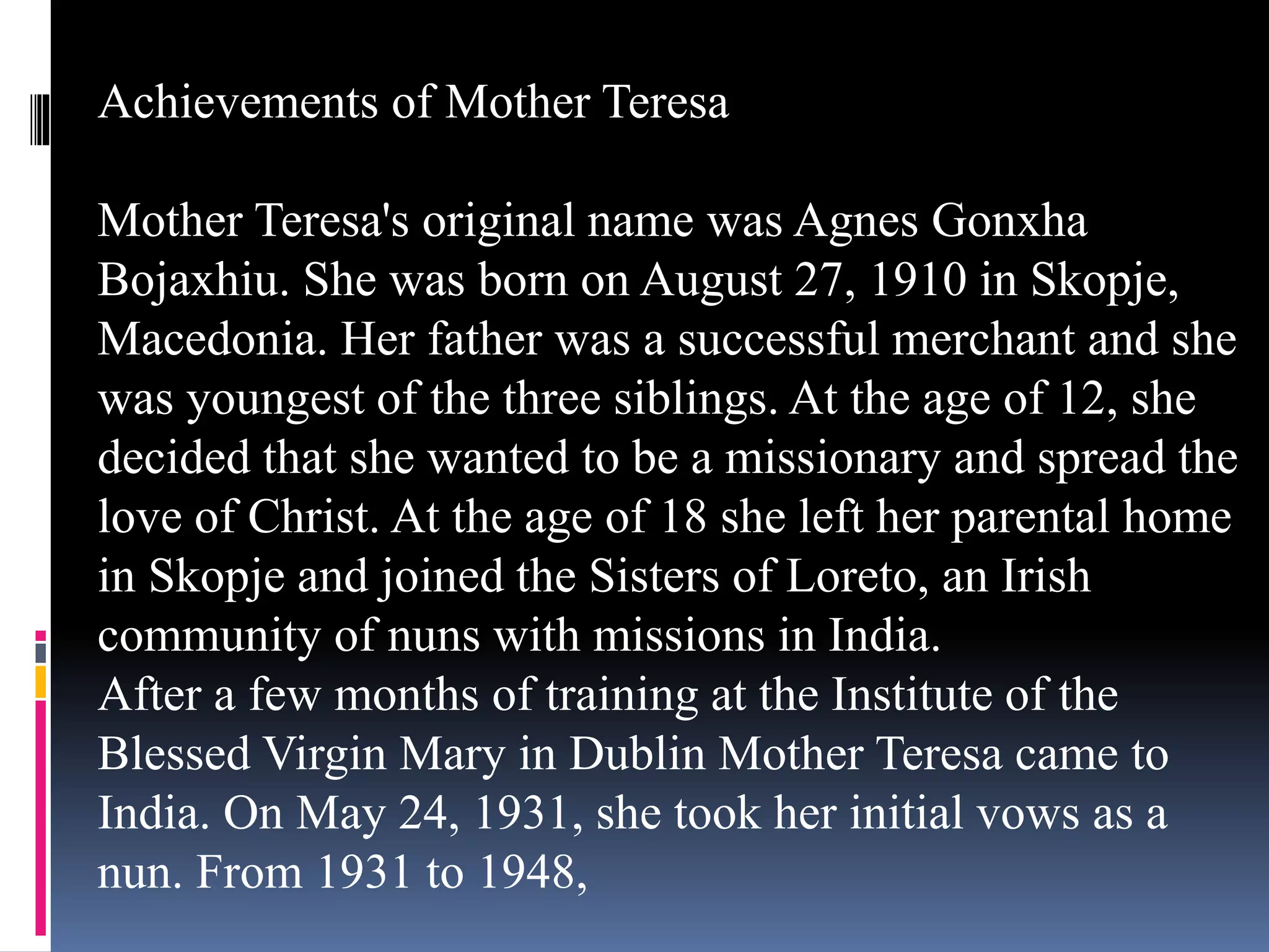 Leader mother teresa | PPT