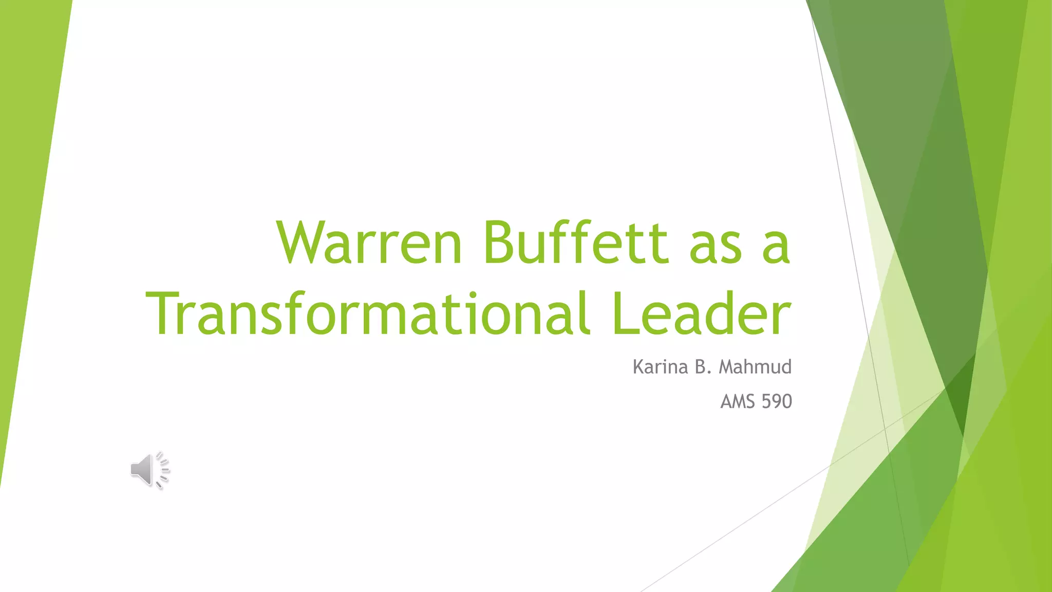 Leader presentation Warren Buffett | PPT