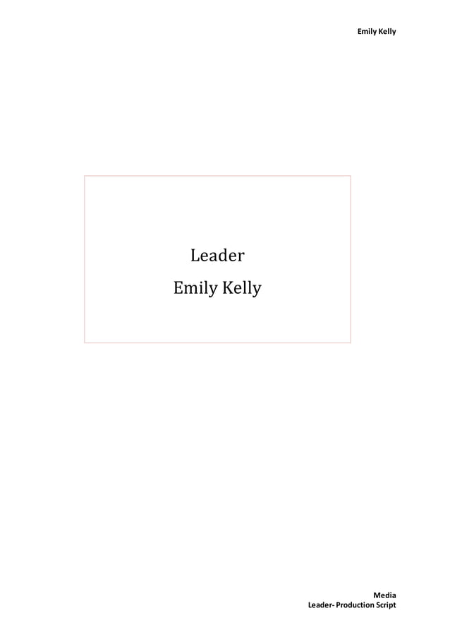 Leader production script | PDF