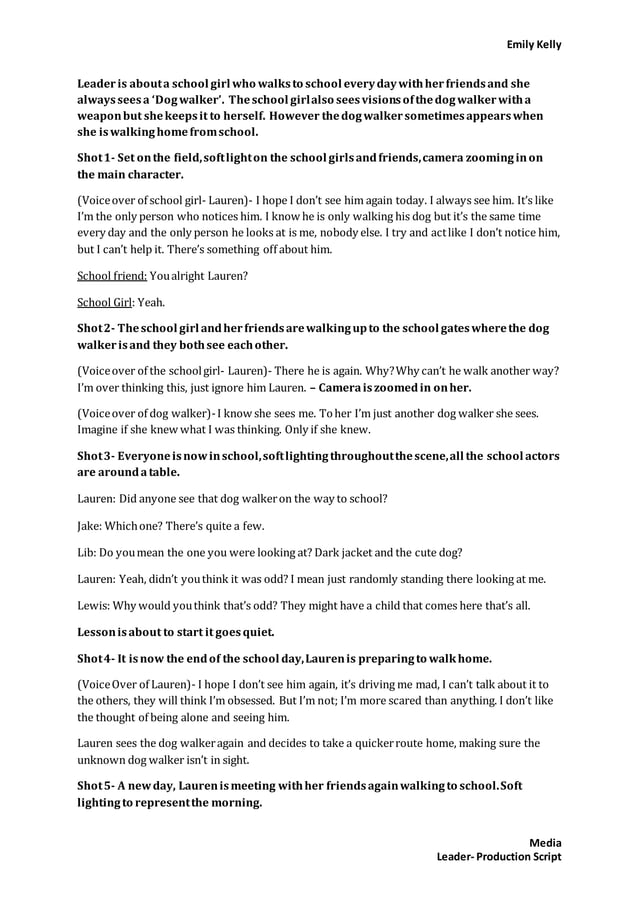 Leader production script | PDF