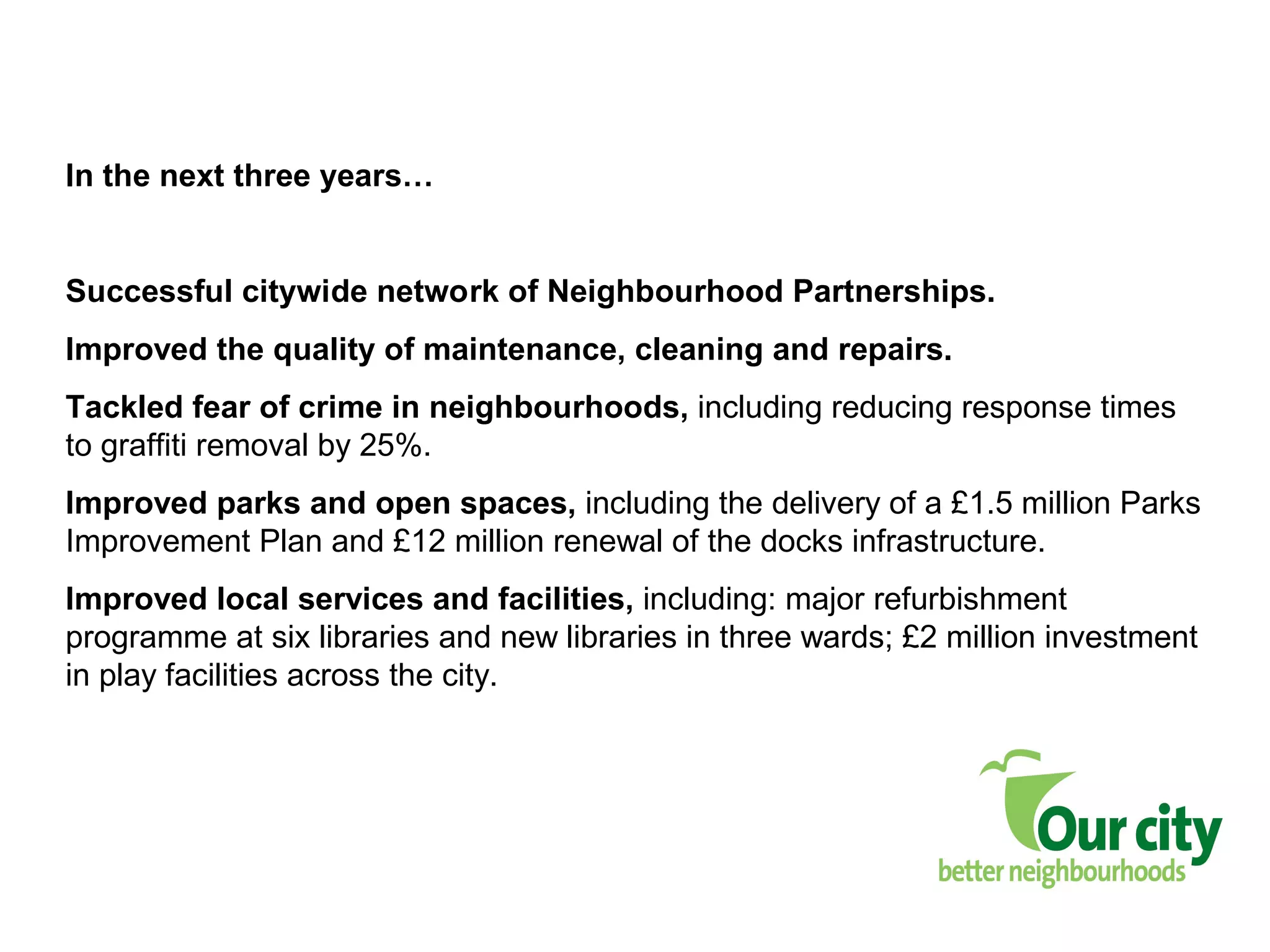 Leaders Presentation One Council Oct 6th 08 | PDF