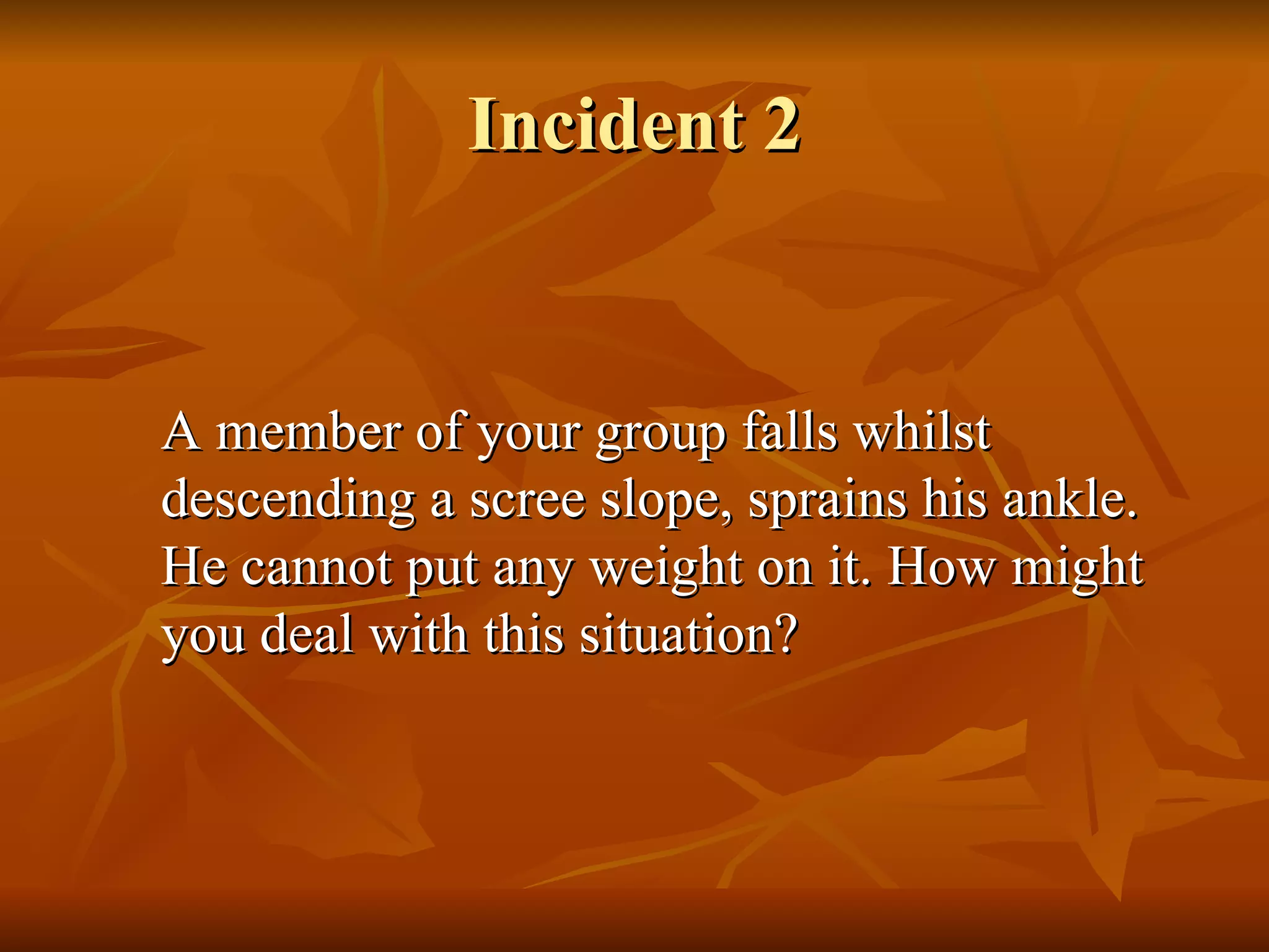 Leaders and incidents scenarios | PPT