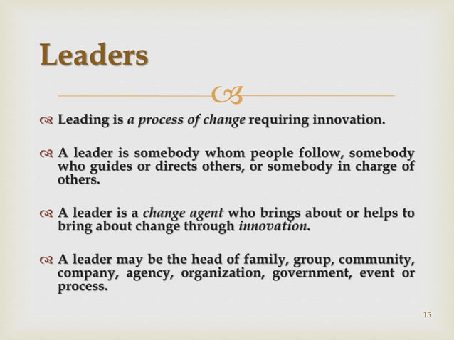 Leaders and Innovative Leadership style Managing Change in a Globally ...