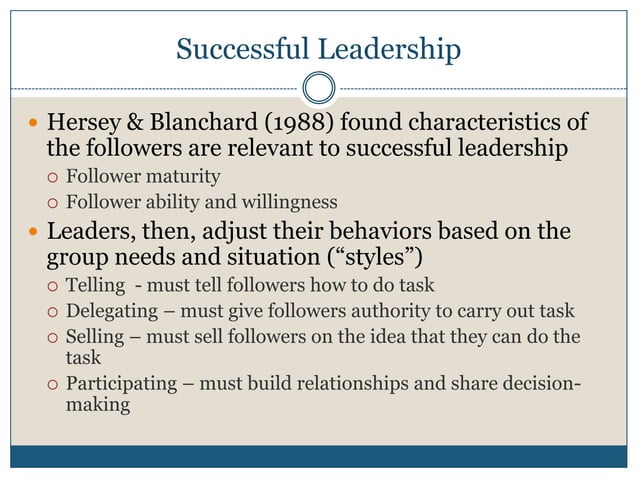 Leaders And Leadership (chapter 12)