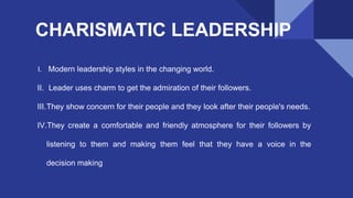 Leaders and leadership styles | PPTX
