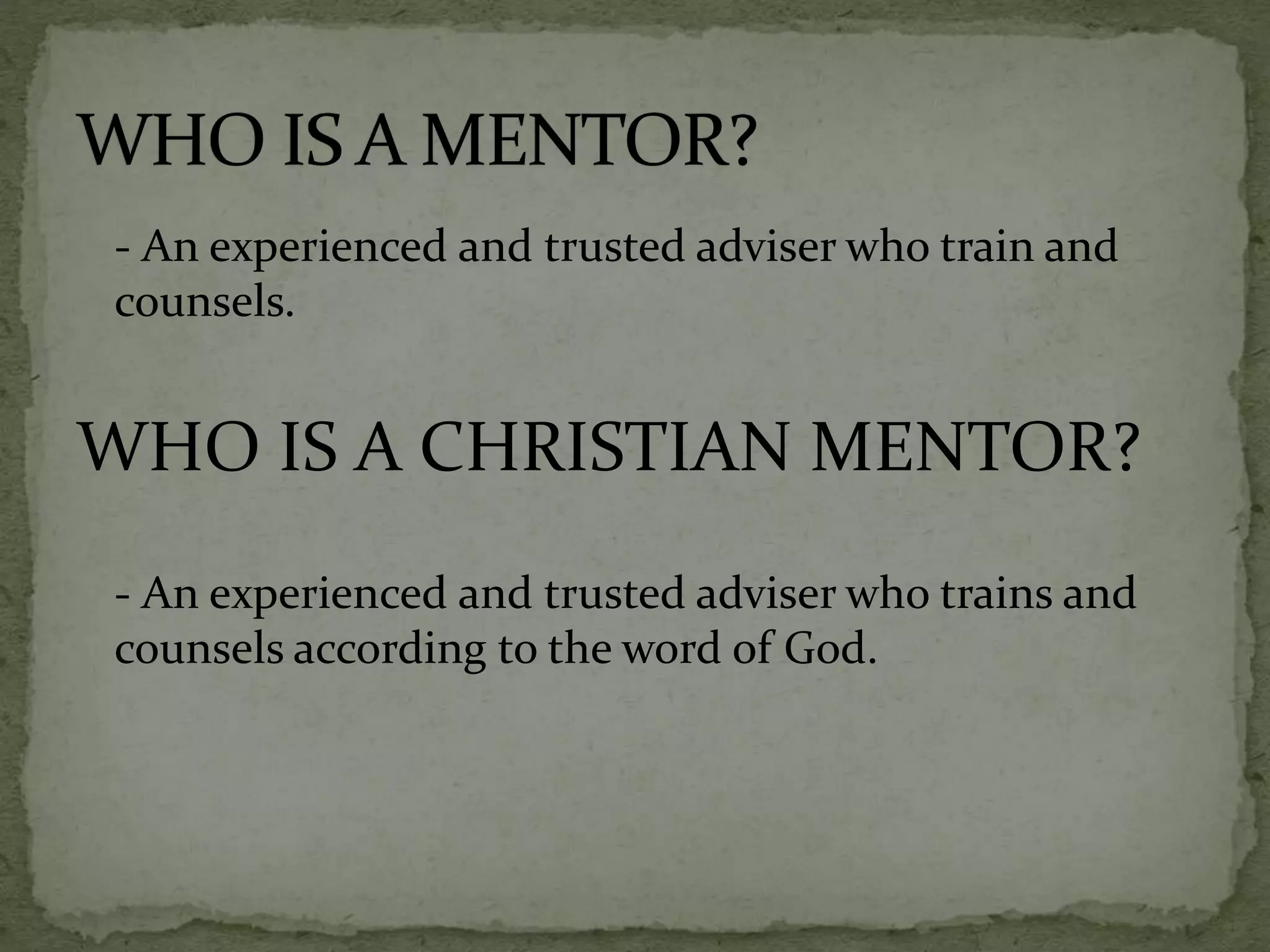 Leaders’ as mentor | PPTX