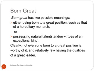 Are Leaders born or made? | PPTX