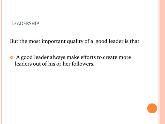 Leadership ( An Overview By Saumitra Yadav) | PPTX