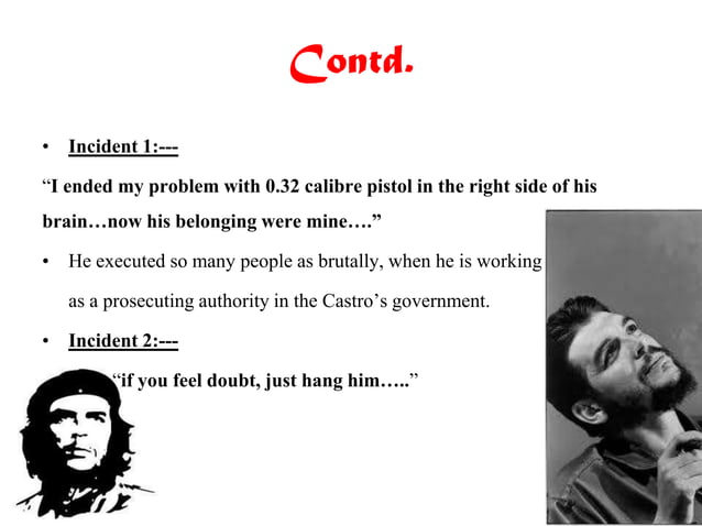 Che Guevara : Leadership Analysis | PPTX | Politics