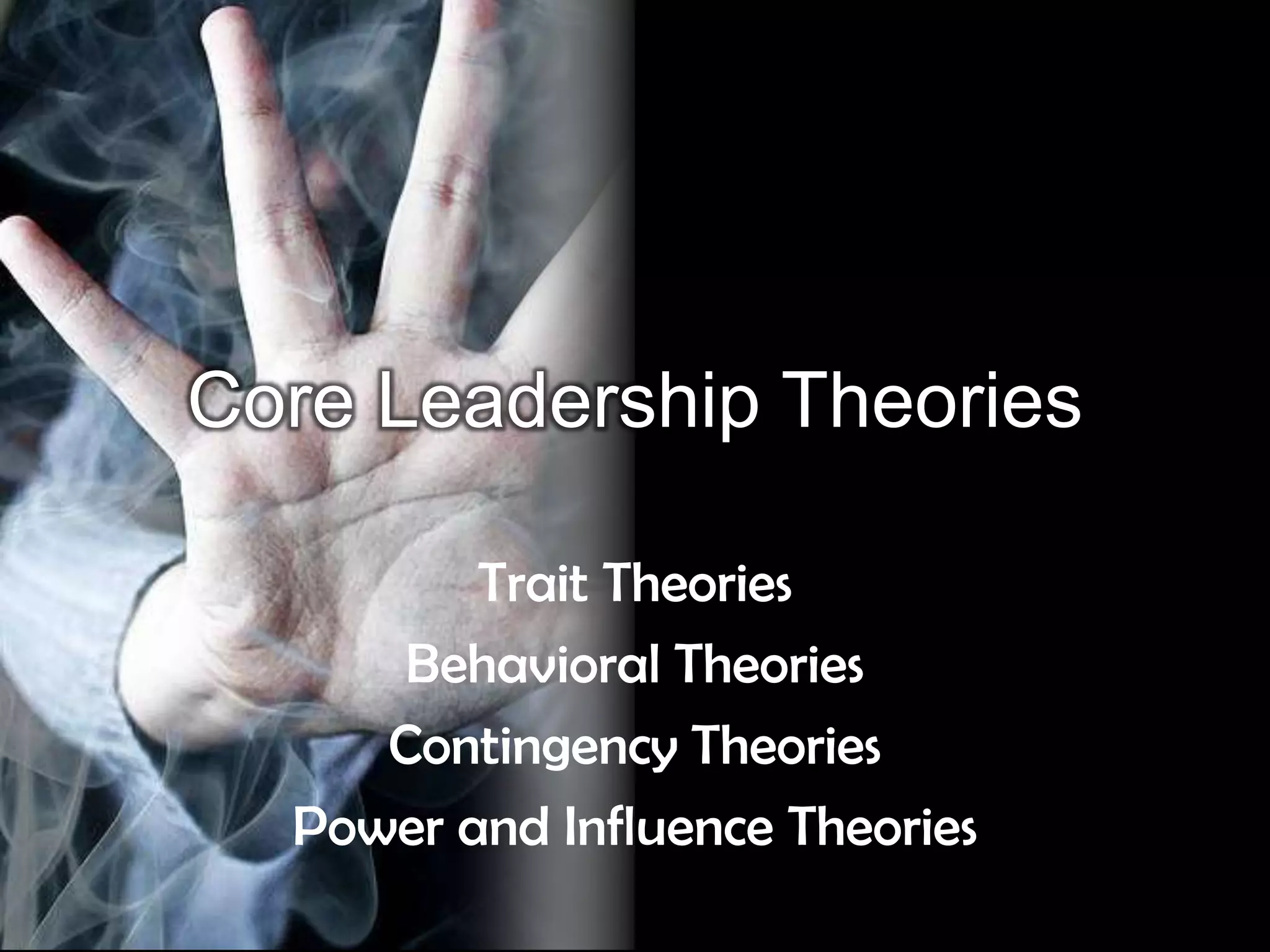 core leadership theories | PPT