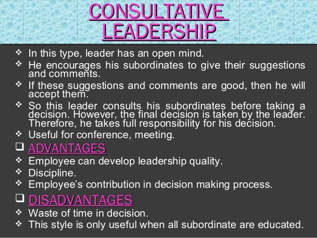 Theories and styles of leadership