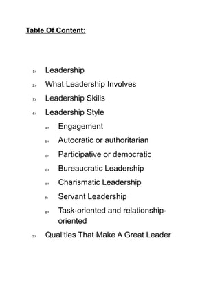 Leadership | PDF