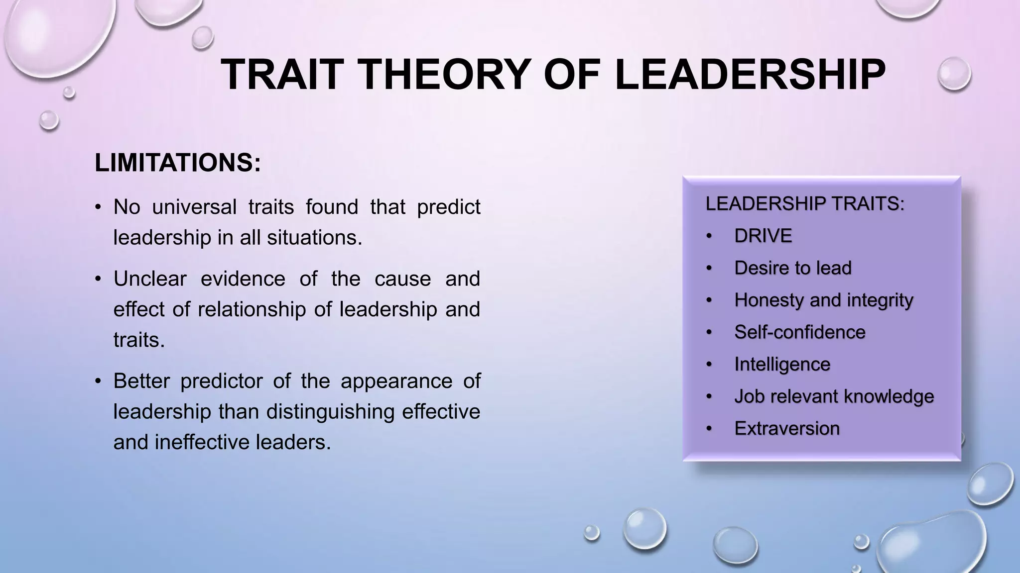 Leadership theories | PPTX