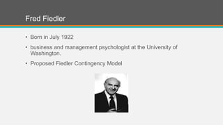 Leadership Contingency Model Theory | PPTX