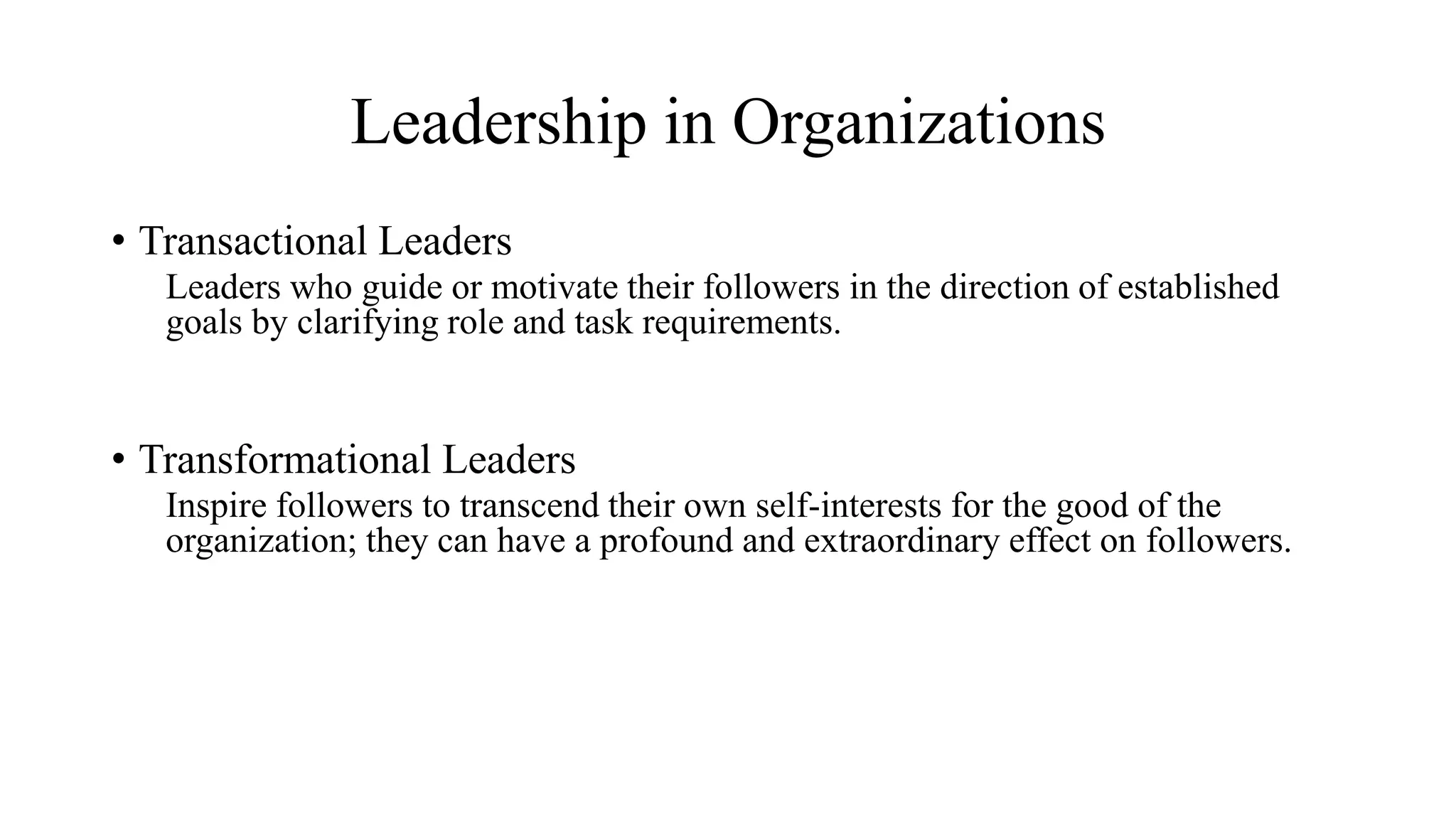 Leadership- Organizational Behavior | PPTX