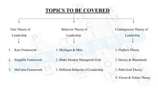 Leadership- Organizational Behavior | PPTX