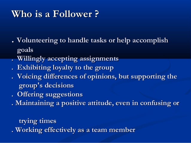 Leadership & Followership