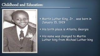 Martin Luther KIng | PPTX | Personal Celebrations & Life Events