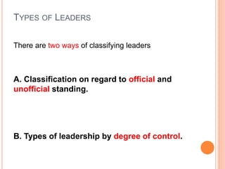 Leadership & Leader | PPT