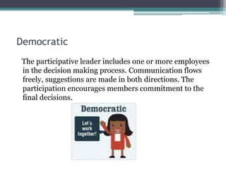 Leadership styles and theories | PPT