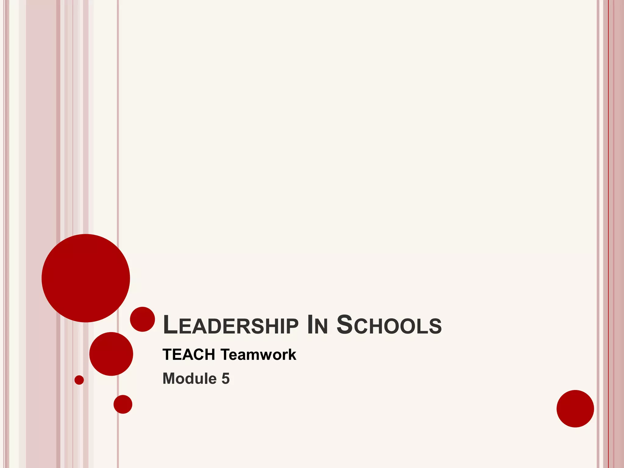 Teach Teamwork Leadership | PPTX