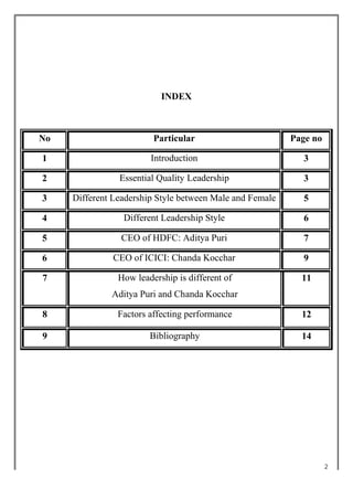 Leadership Male Vs Female | PDF