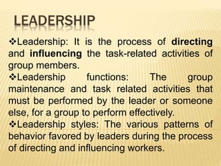 Motivation & Leadership in management | PPTX