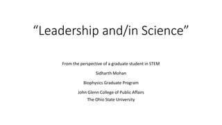 Leadership and/in Science | PPTX