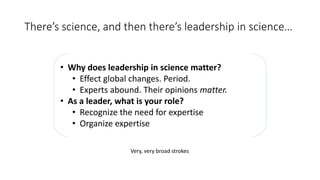 Leadership and/in Science | PPTX
