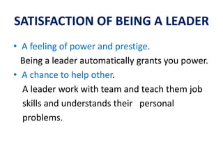 Leadership ORGANISATIONAL BEHAVIOUR | PPTX