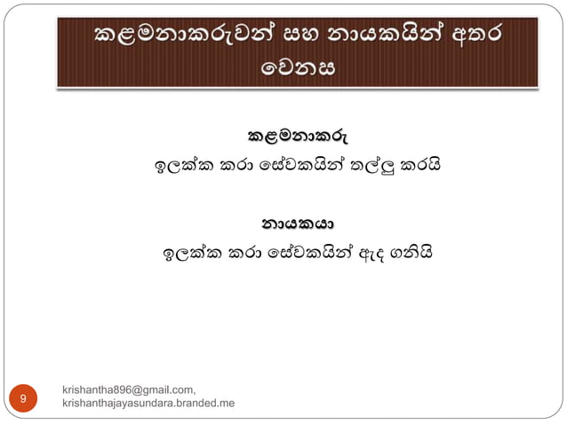 Management and Leadership in Sinhala | PPTX