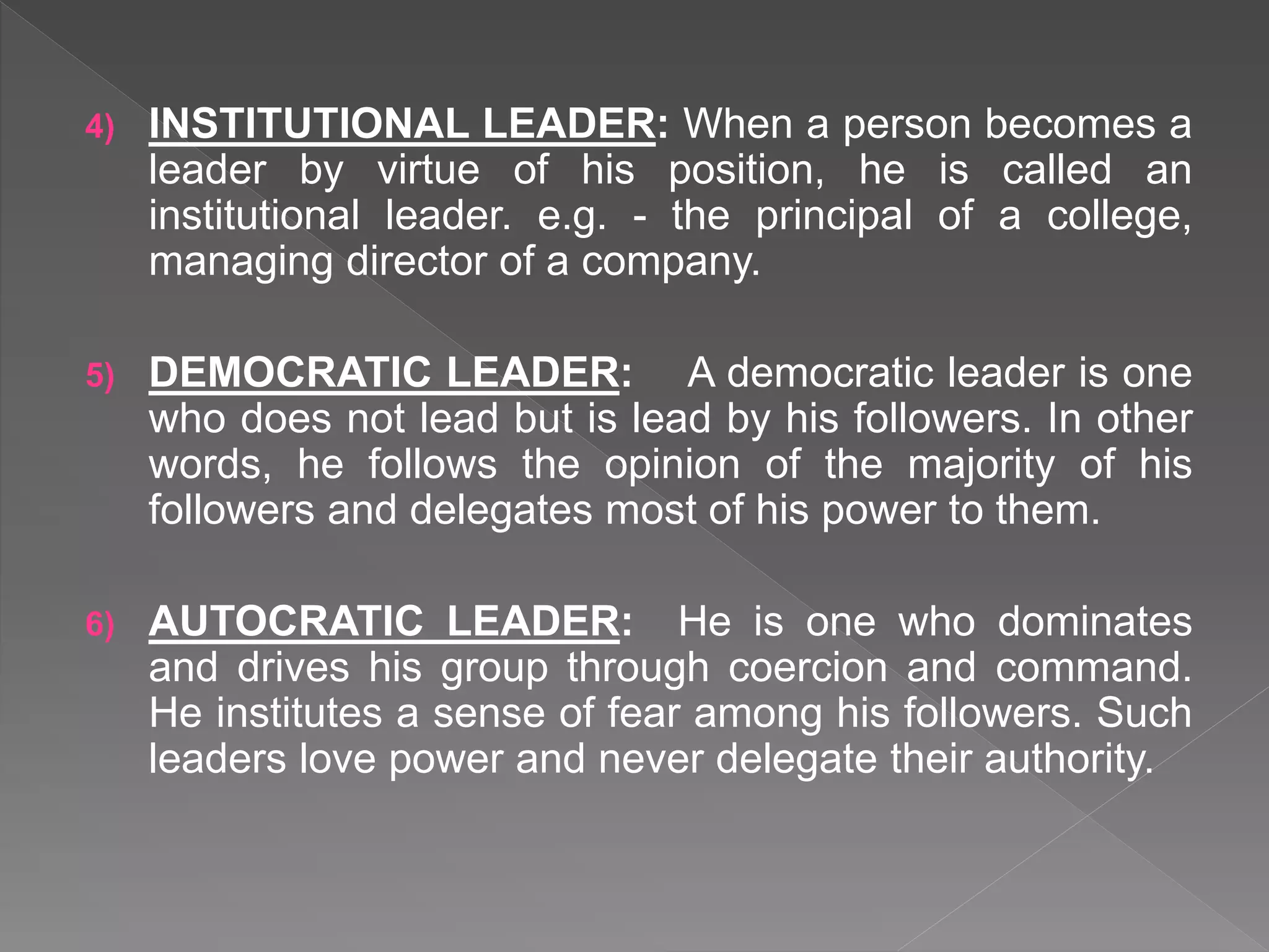 Leadership | PPTX | Executive Leadership & Management | Business