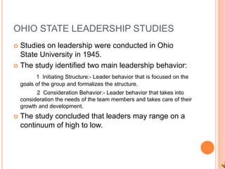Leadership- Theories and Styles of leadership | PPT
