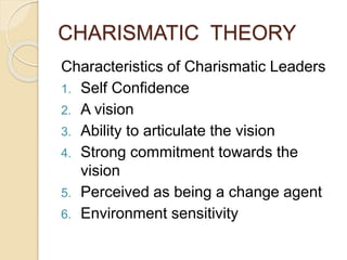 Meaning, Characteristics and Theories of Leadership | PPTX | Business ...