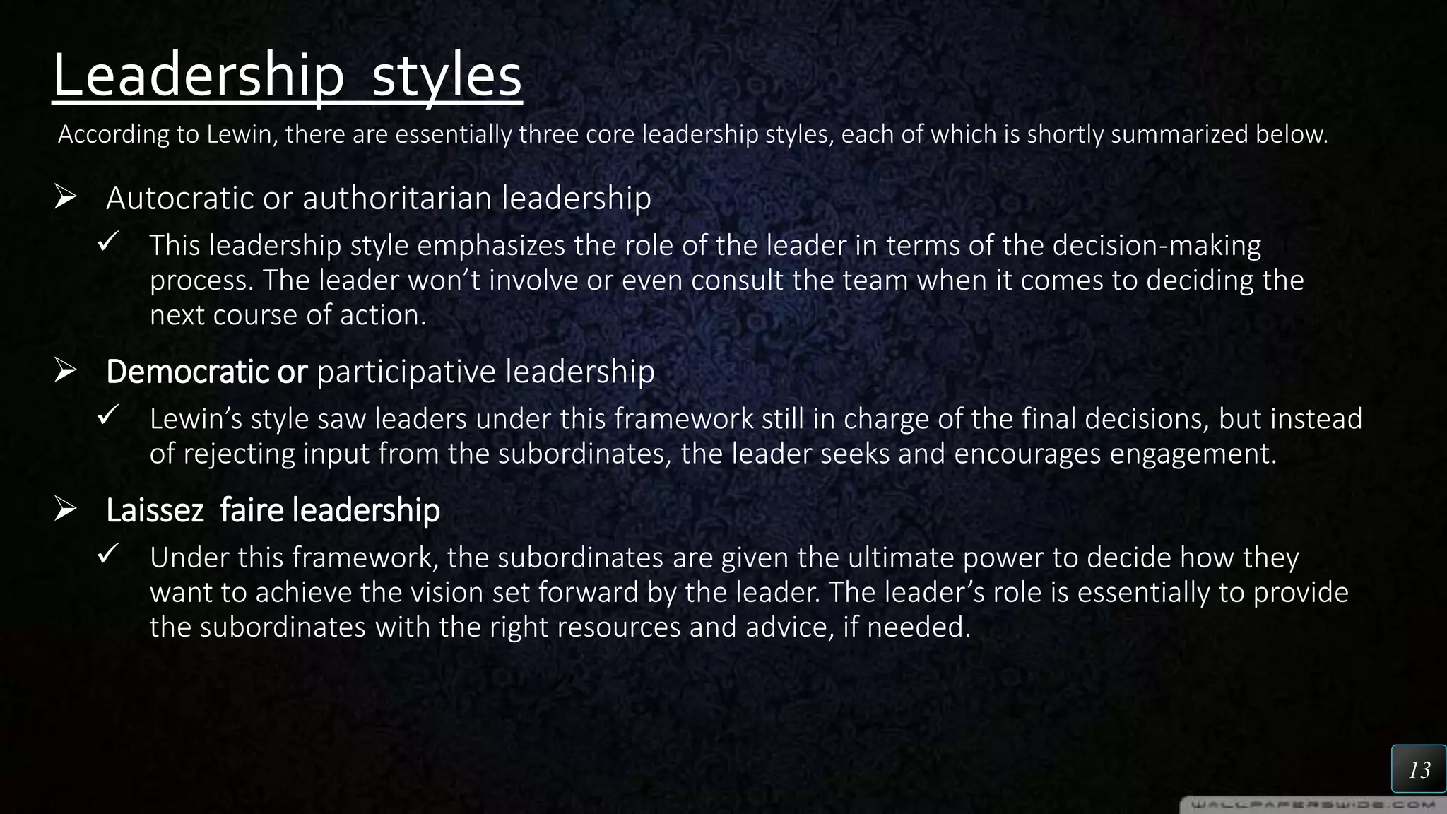 presentation on Leadership, Oraganizational Behavior | PPTX