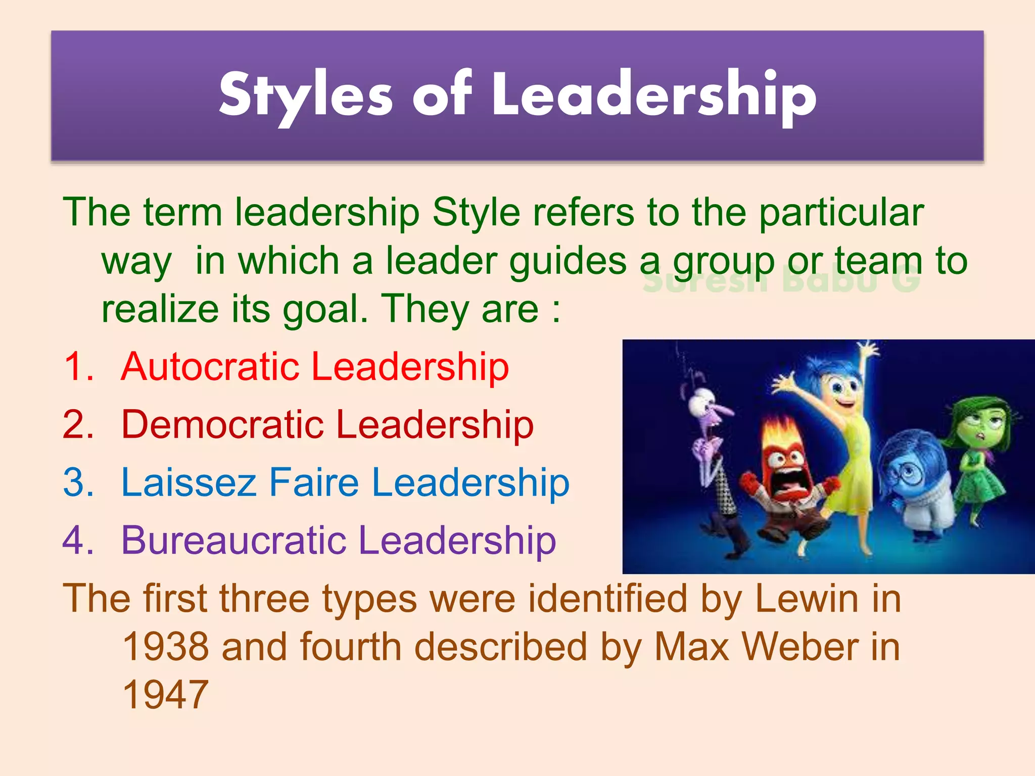 Leadership – concept, types /styles of leadership in the classroom ...