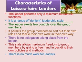 Leadership – concept, types /styles of leadership in the classroom ...