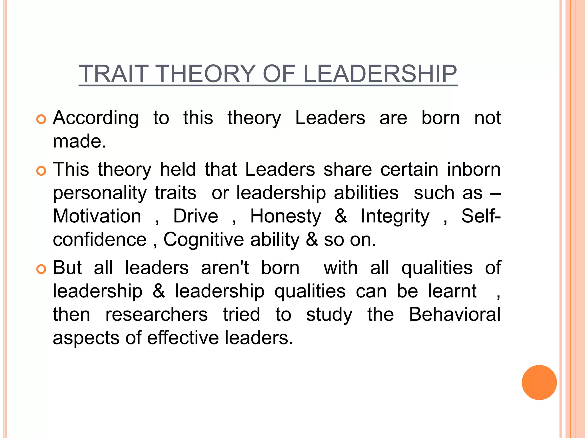 LEADERSHIP IN OB | PPTX