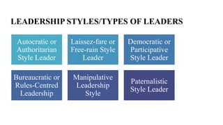 Leadership.pptx for students at graduation level | PPT