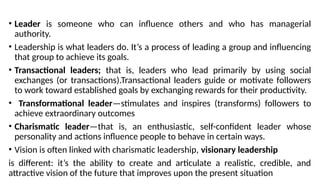 Leadership principles of management slides | PPTX