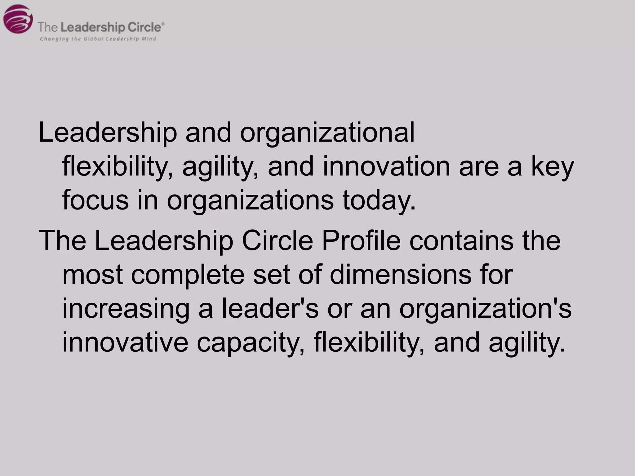 Leadership Circle Profile - The Leadership Circle Profile Increases ...