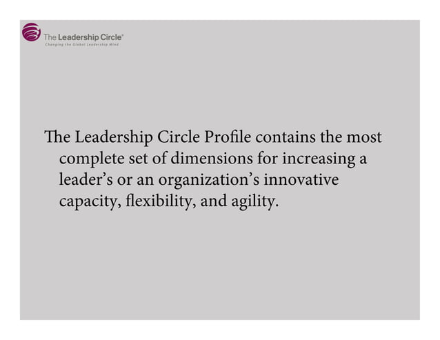 Leadership circle-profile | PPT