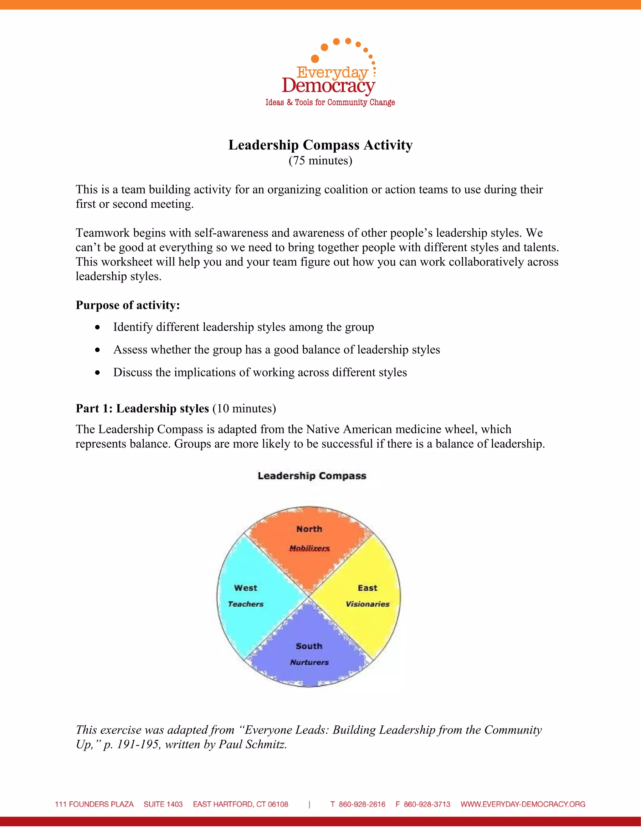 Leadership Compass Activity | DOC