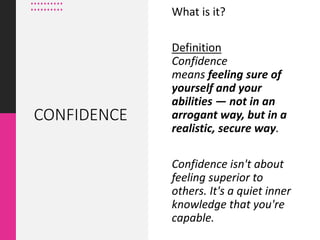 Leadership: Confidence, How to harness it | PPT